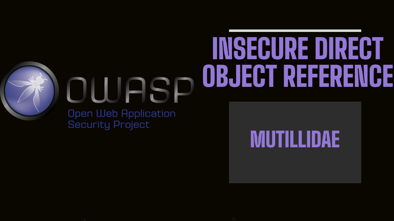 Insecure Direct Object Reference Vulnerability Mutillidae Owasp Lab